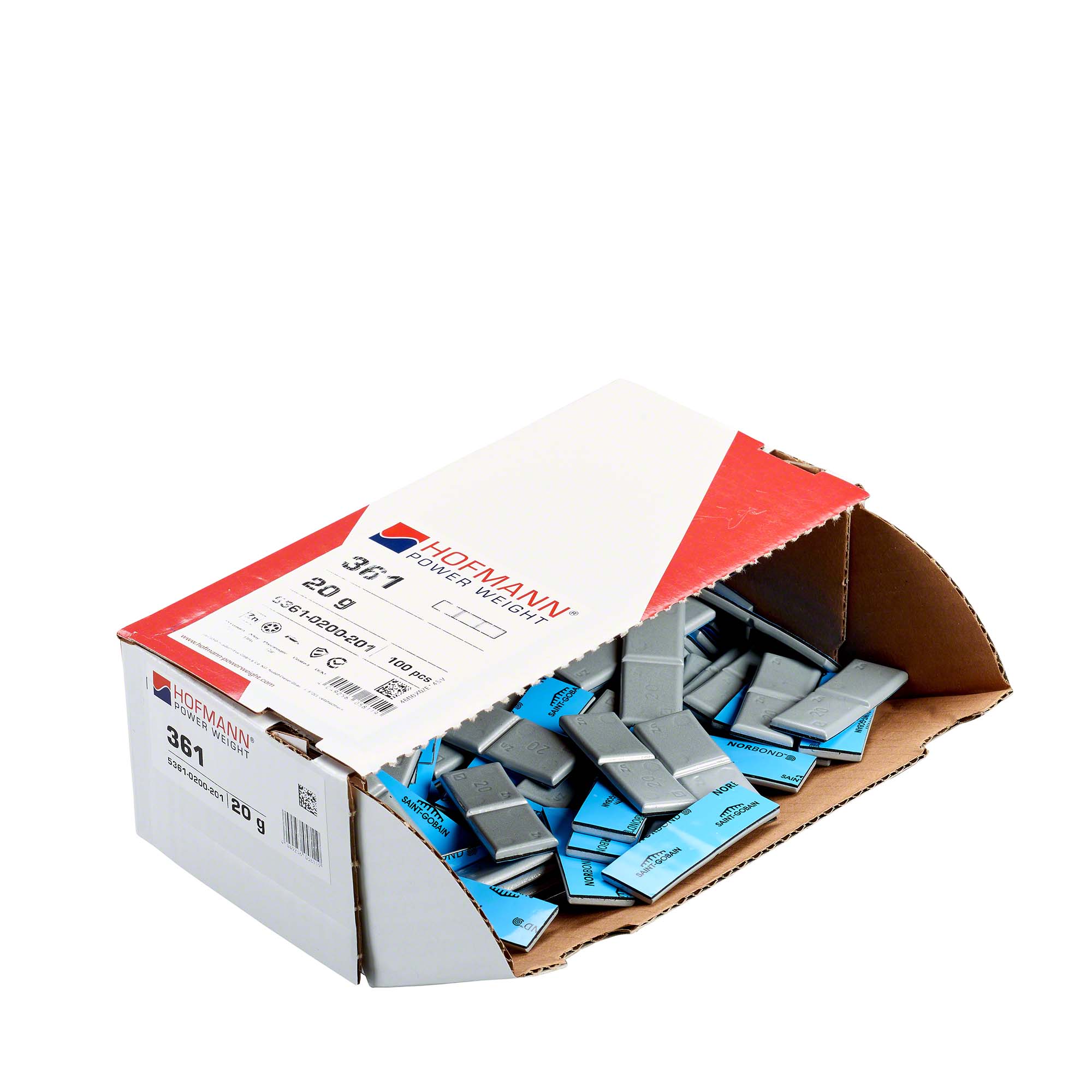 adhesive weight - Typ 361, 20 g, zinc, silver | 5361-0200-201