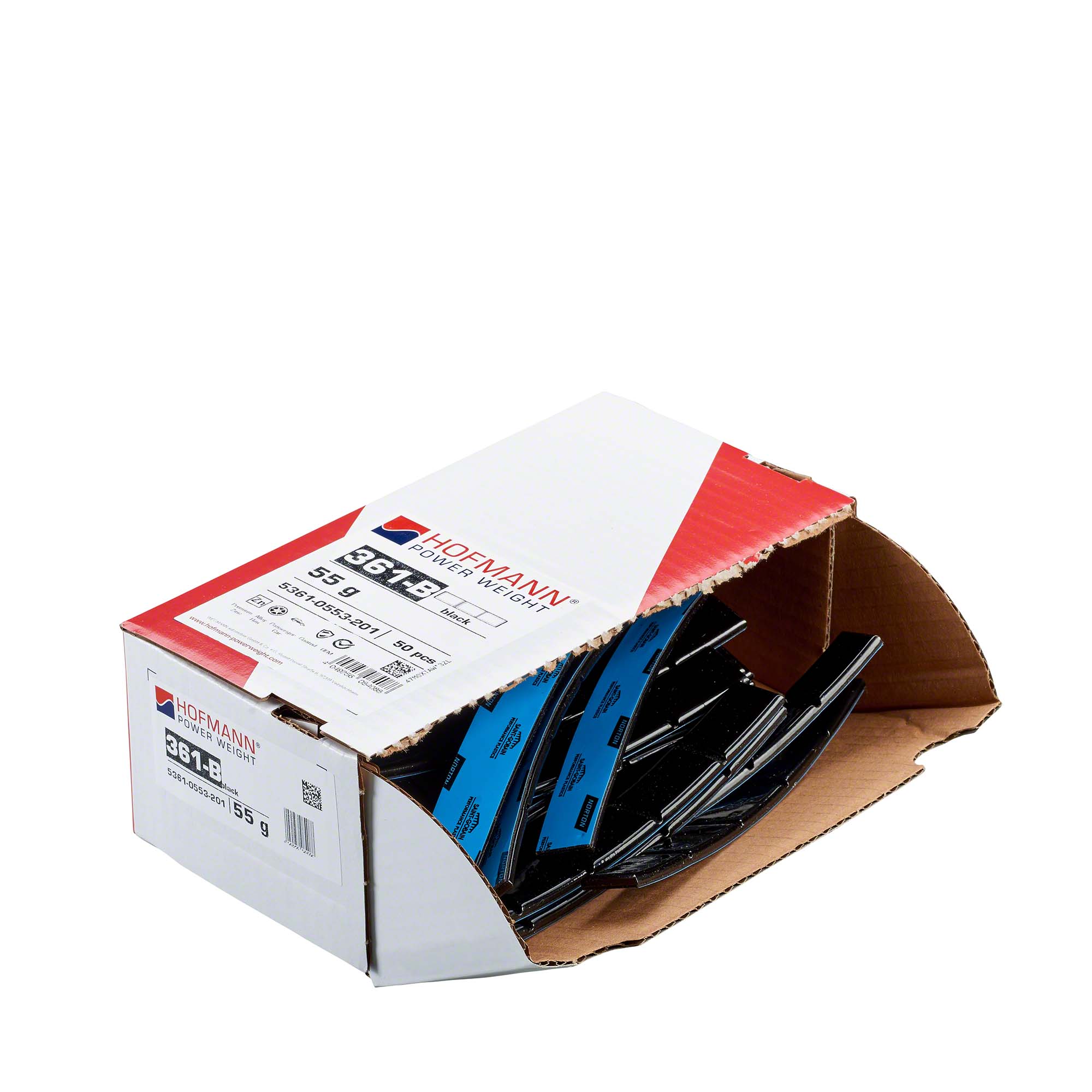 adhesive weight - Typ 361, 55 g, zinc, black | 5361-0553-201